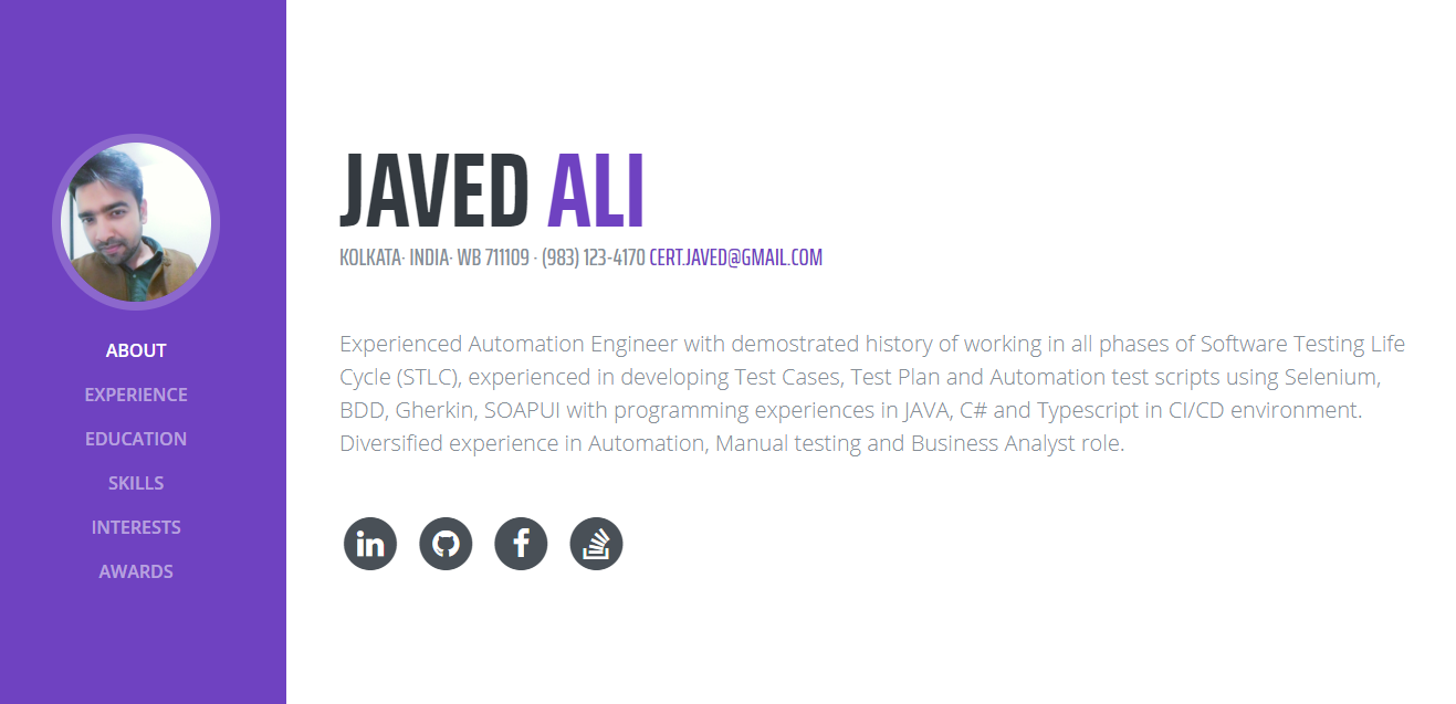 GitHub - MJavedAli/profile: Resume using Bootstrap, HTML5, CSS3